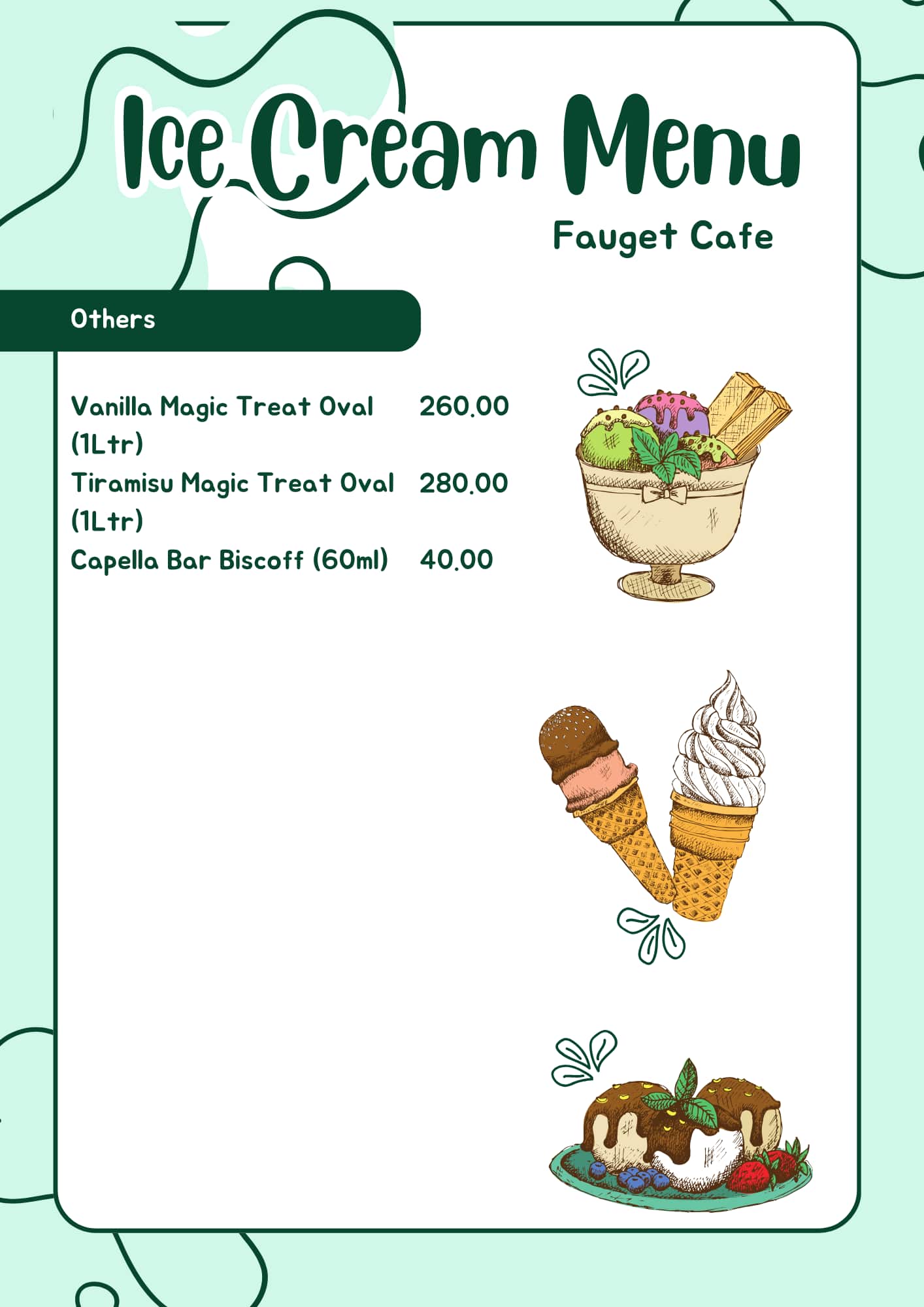 Menu of Milky Mist Dairy Parlour, Sagar Nagar, Vizag