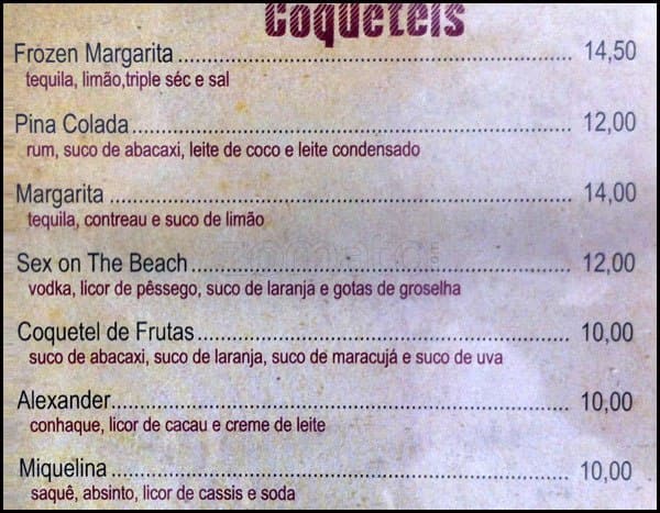Menu at Esquina do Açaí cafe, São Paulo, Avenida Diogenes Ribeiro de ...