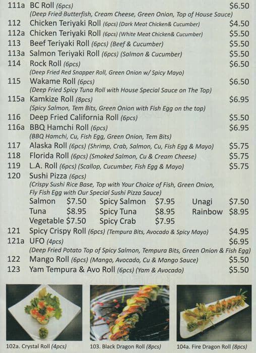 Menu at Wakame Sushi Weston Location restaurant, Toronto, Weston Rd #31