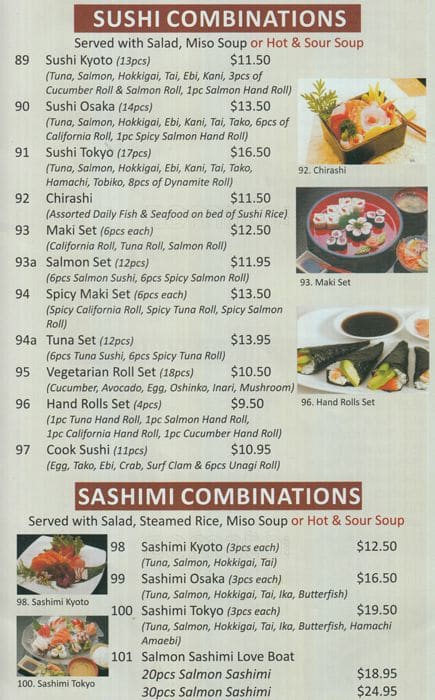 Menu at Wakame Sushi Weston Location restaurant, Toronto, Weston Rd #31