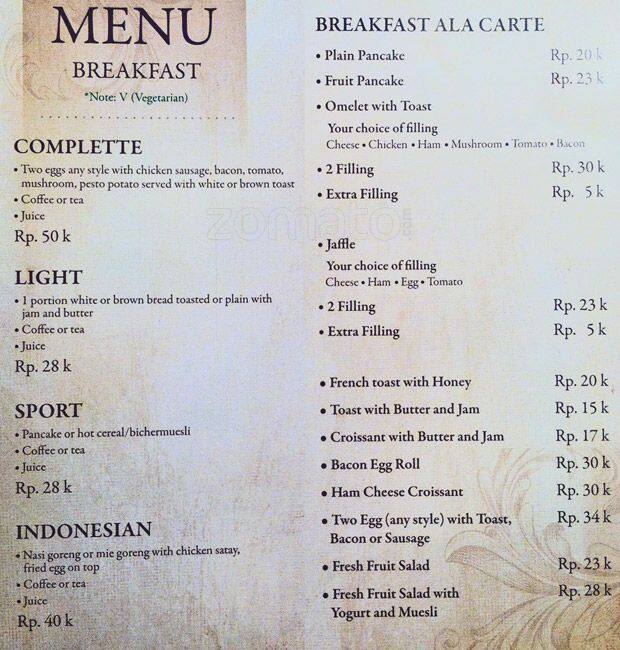 Ananda Resto Menu, Menu for Ananda Resto, Seminyak, Bali - Zomato Indonesia