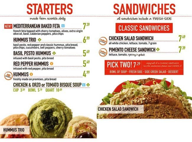 Zoës Kitchen Menu, Menu for Zoës Kitchen, Dilworth, Charlotte ...