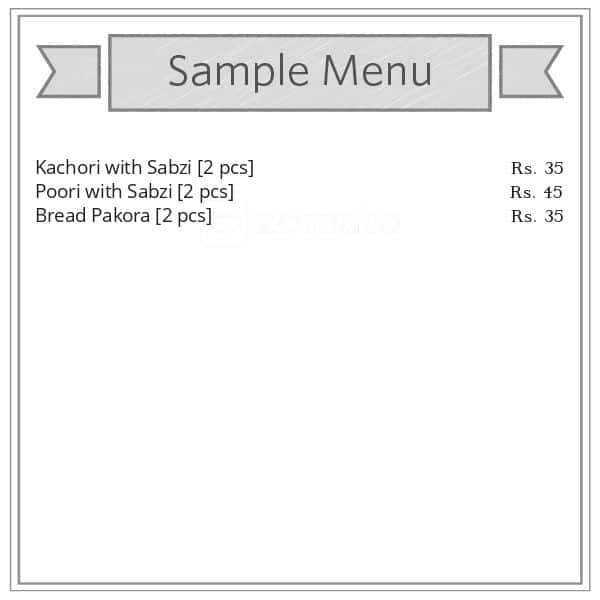 Menu of Monu Jain Kachori Wala, Delhi NCR, New Delhi
