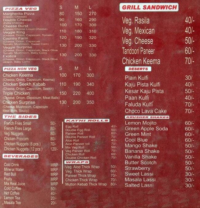 The Burger Chef Menu, Menu for The Burger Chef, Ardee City, Gurgaon ...