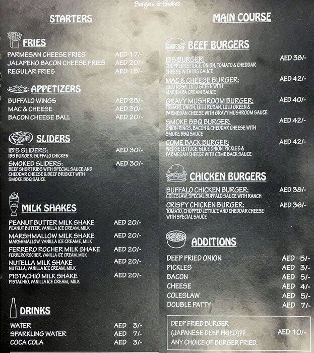 IB's Menu, Menu for IB's, Al Khalidiya, Abu Dhabi - Zomato