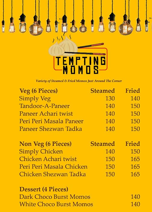 Menu at Tempting Momos, Mumbai