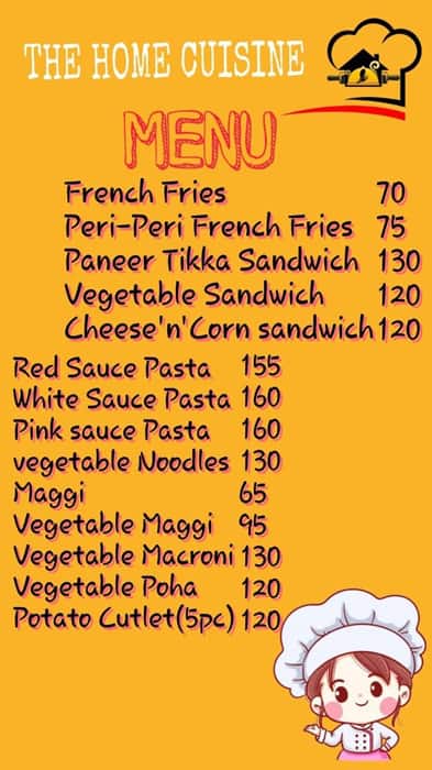 Menu at The home Cuisine, Ludhiana