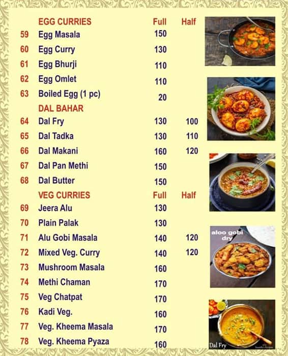 Menu at Naaz Restaurant Veg & Non Veg, Hyderabad