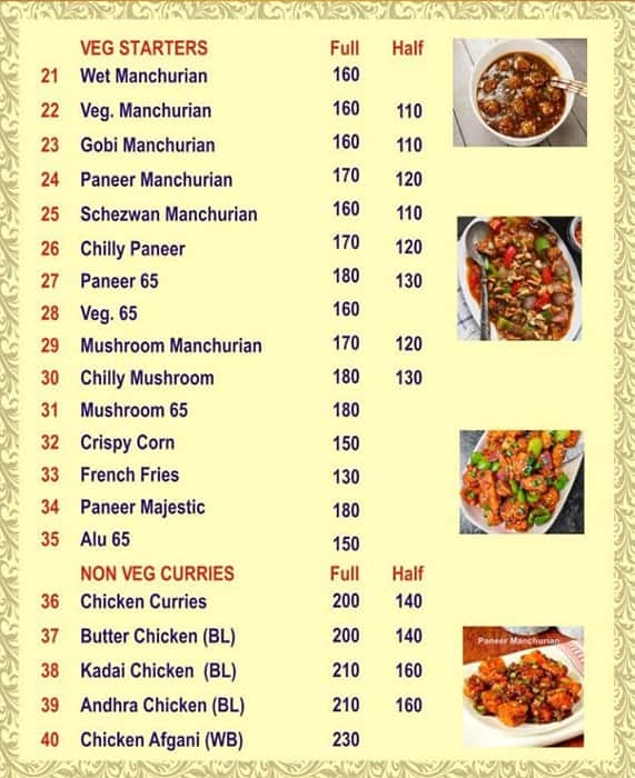 Menu at Naaz Restaurant Veg & Non Veg, Hyderabad