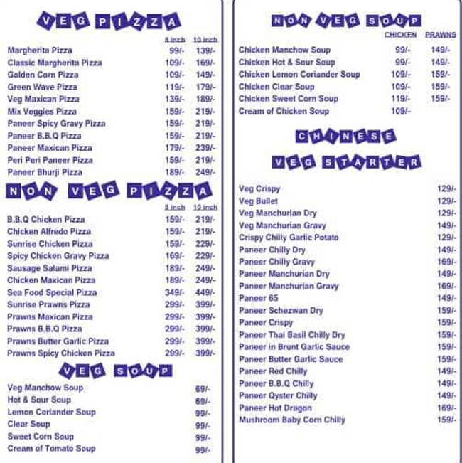 Menu of Friends Circle, Mira Road, Mumbai