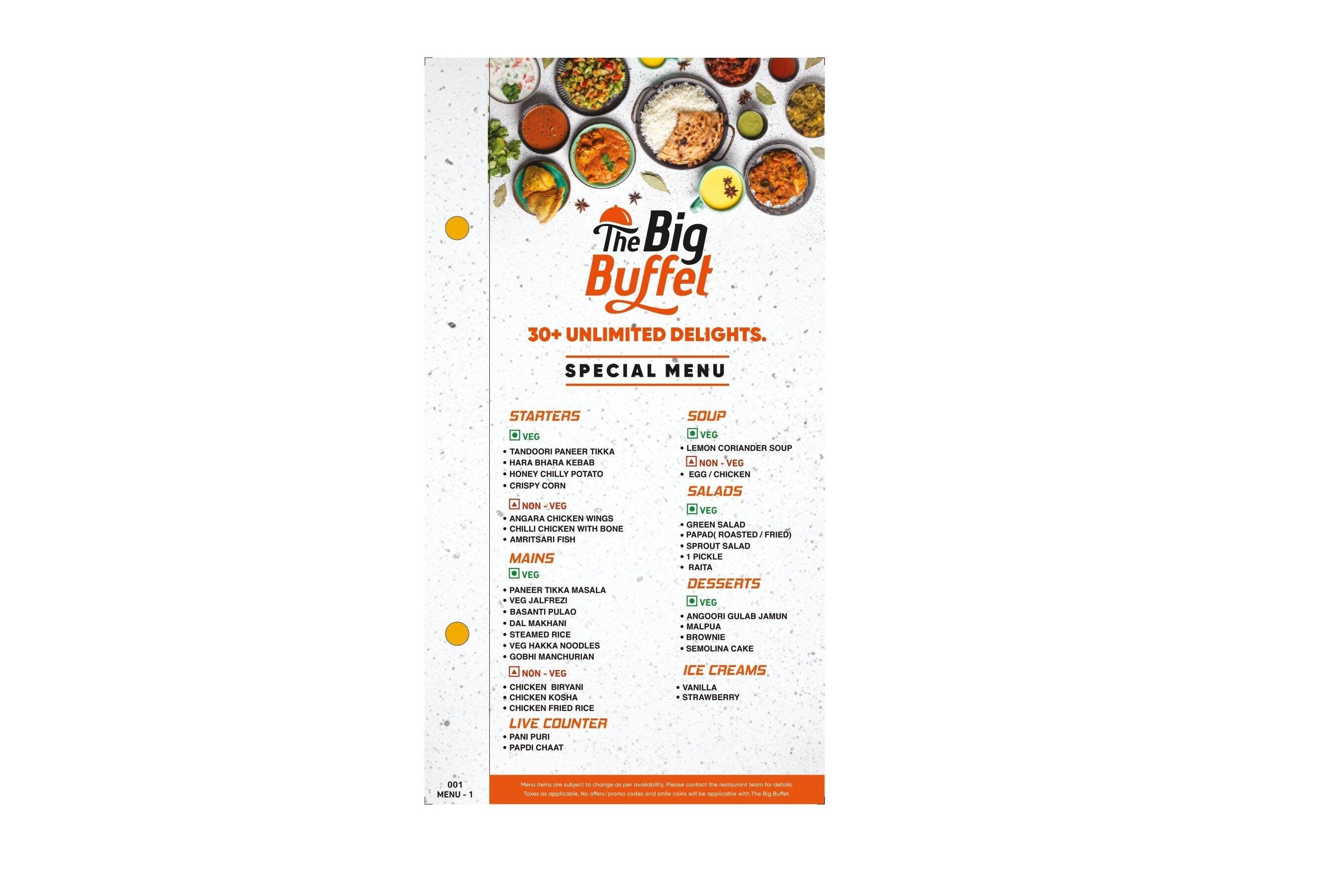 Menu of Barbeque Nation, Barasat, Kolkata