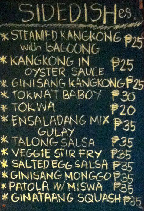 Menu at CARINDERIA SEFALI restaurant, Quezon City