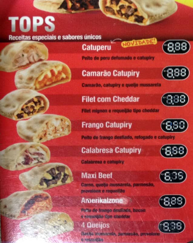Mini Kalzone Menu, Menu de Mini Kalzone, Tucuruvi, São Paulo - Zomato ...