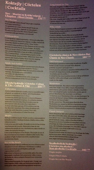 Menu at Restaurace Hotel Occidental Praha Five, Prague