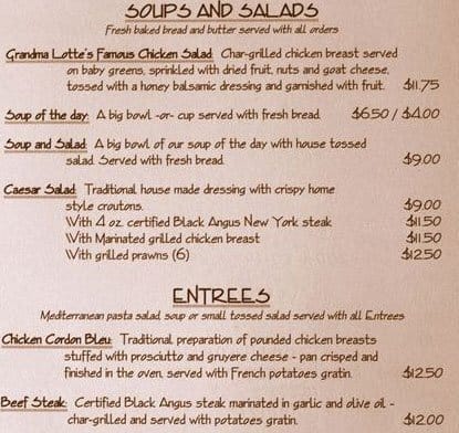 Menu at La Maison restaurant, Newport