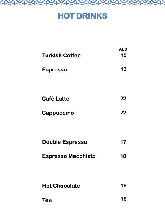 Menu at Beirut Bay - The Pointe, Dubai, The Pointe
