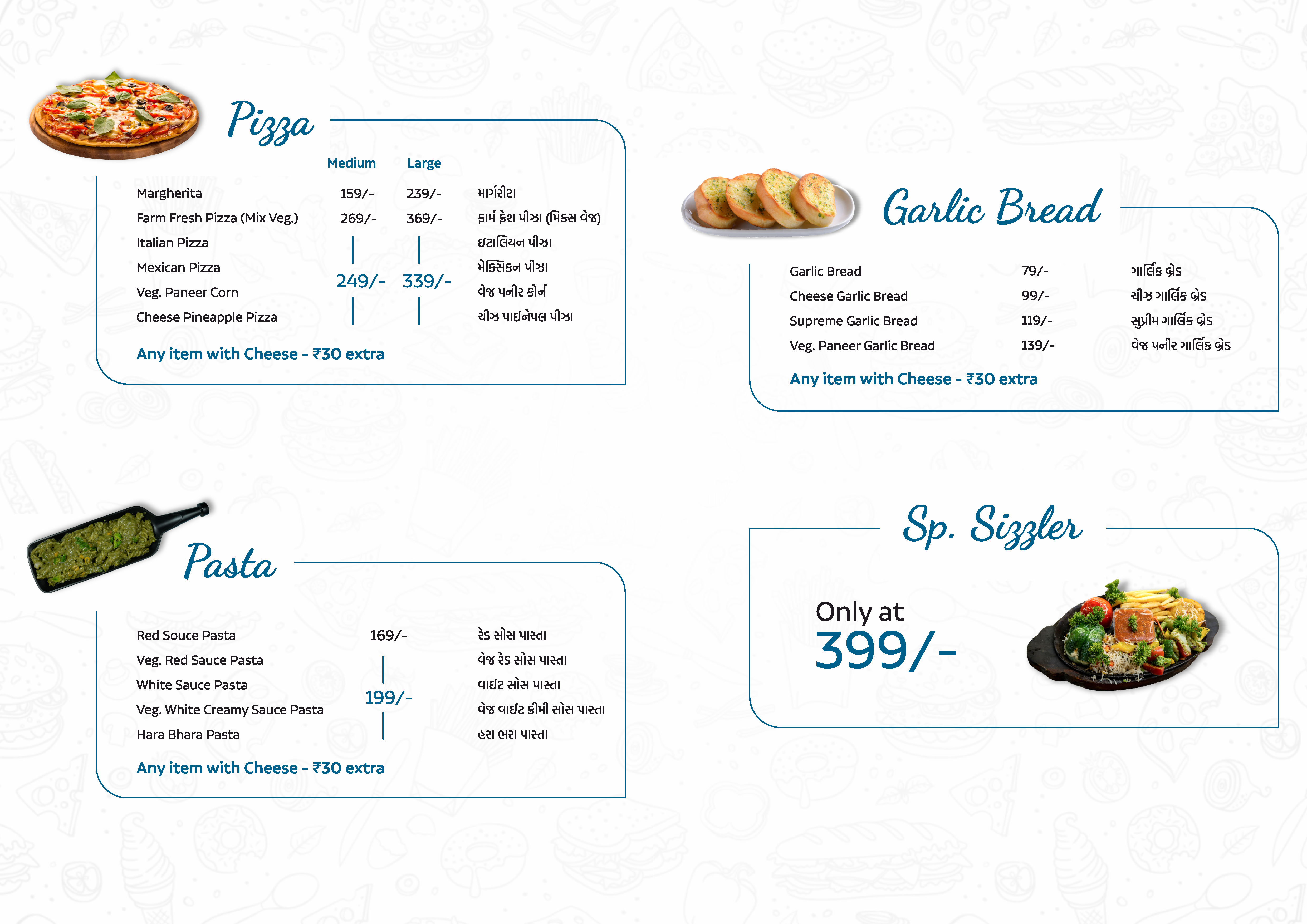 Menu at Kevin's Kitchen, Vadodara