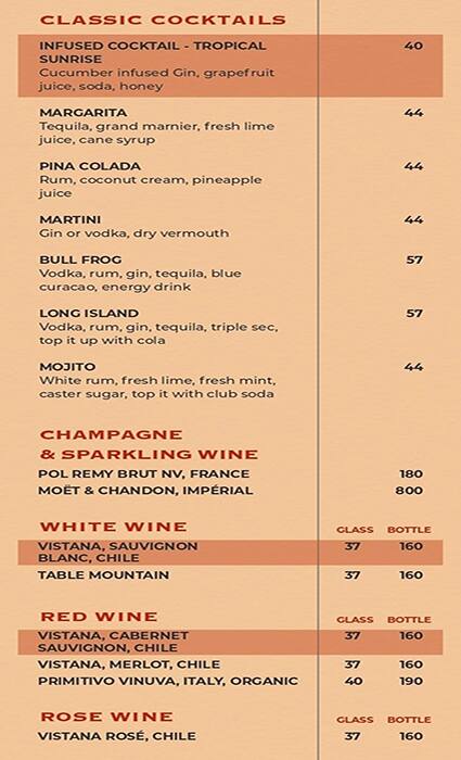 Menu of Cube Bar - ibis Al Rigga, Al Rigga, Dubai