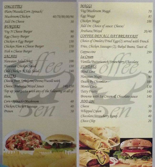 The Coffee Den Menu, Menu for The Coffee Den, Behala, Kolkata - Zomato
