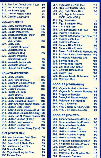 Menu at New Schezwan, Mumbai, 20 Bhumiraj Manor Palm Beach Road Plot No 3