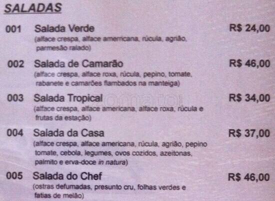 Menu em O Catarina pub & Bar, São Paulo, R. Caraíbas, 1074