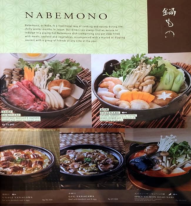 Menu at Sushi Tei Pacific Place restaurant, South Jakarta, QRF6+V3J