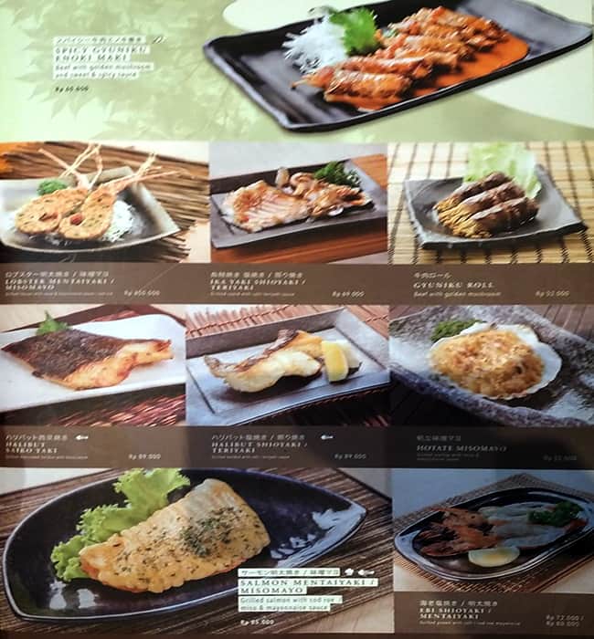 Menu at Sushi Tei Pacific Place restaurant, South Jakarta, QRF6+V3J