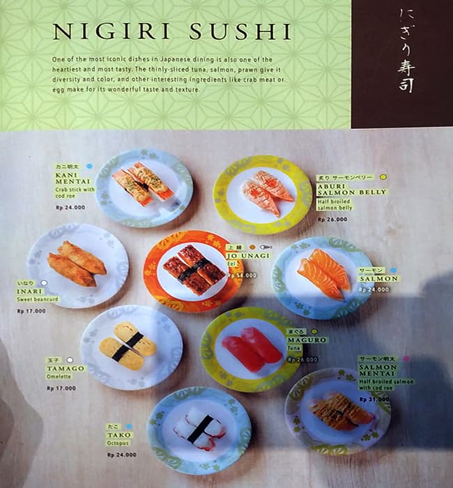 Menu at Sushi Tei Pacific Place restaurant, South Jakarta, QRF6+V3J