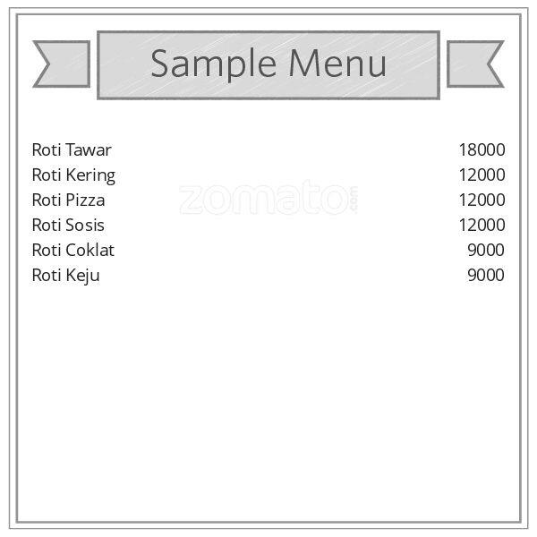 Menu at Tip Top Bakery, North Jakarta