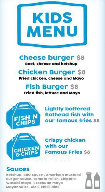 Menu at Universal Burger restaurant, Auburn