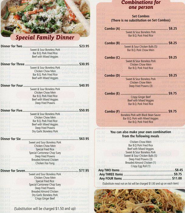 Menu at KJ Enjoy Garden restaurant, Pitt Meadows