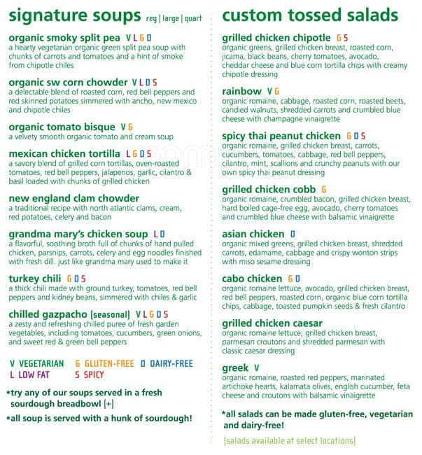 San Francisco Soup Company Menu - Urbanspoon/Zomato