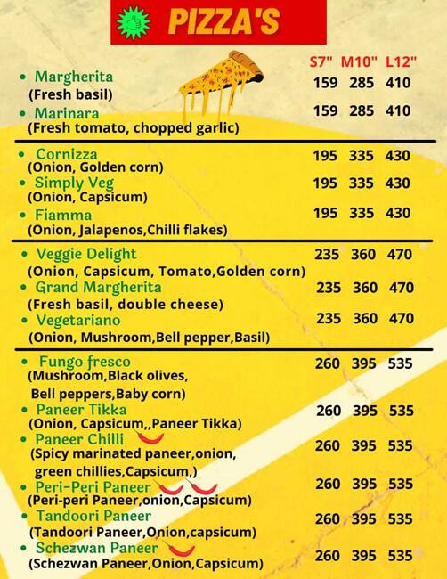 Menu of Muncheese - Pizza & More, Dadar East, Mumbai