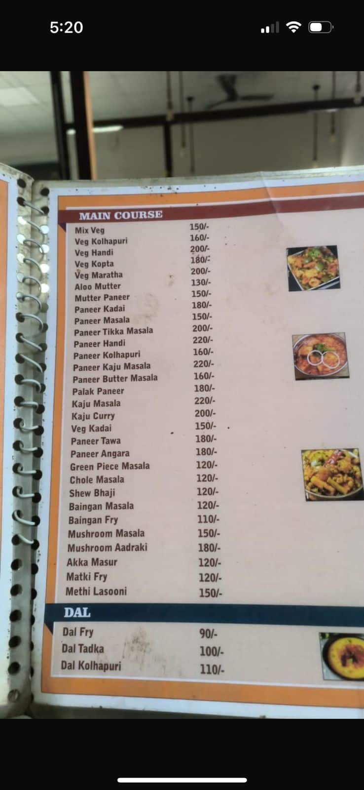 Menu of Hotel Marathwada Family Restaurant, Hinjawadi, Pune