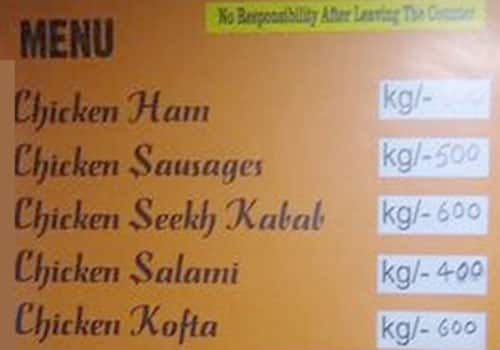 Menu at Kasauli Broilers, Chandigarh