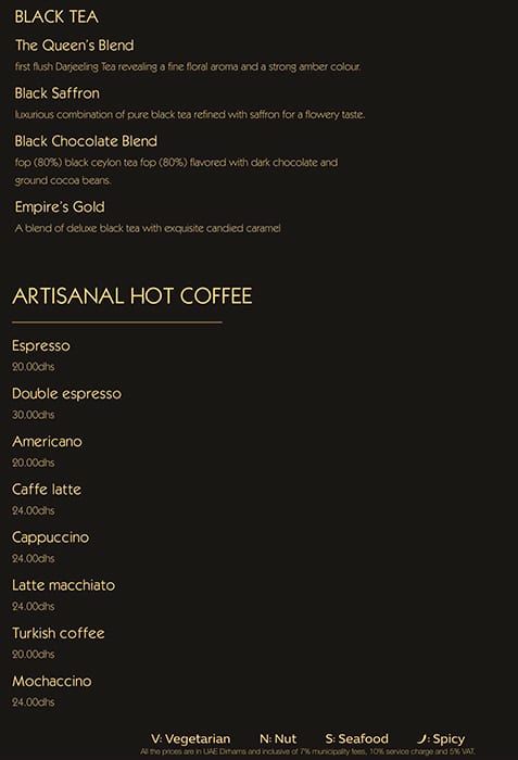 Menu at Level Twelve - Gevora Hotel restaurant, Dubai