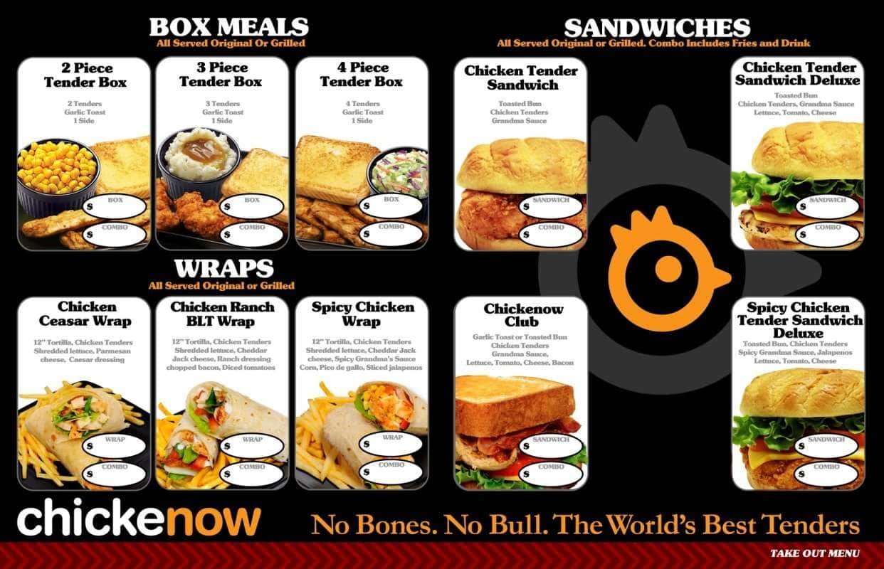 Chicken Now Menu, Menu for Chicken Now, Plantation/Sunrise, Miami ...