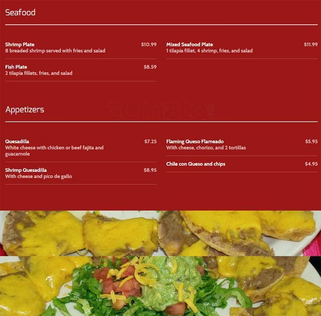 Menu at Tink A Tako 7 restaurant, Castroville