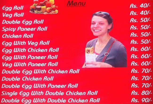 Kolkata Famous Kati Roll Menu, Menu for Kolkata Famous Kati Roll ...