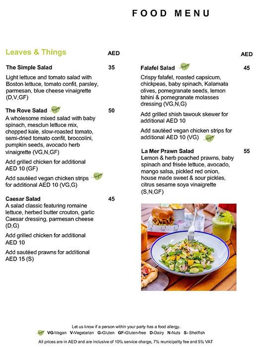 Menu at The Daily cafe, Dubai, 19B Street