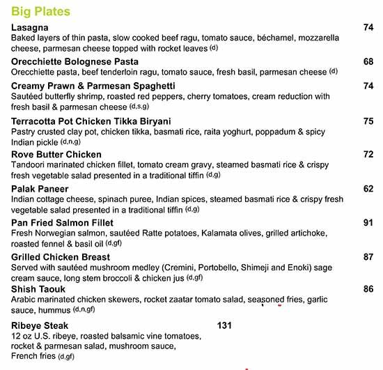 Menu at The Daily City Centre restaurant, Dubai, Rove City Centre