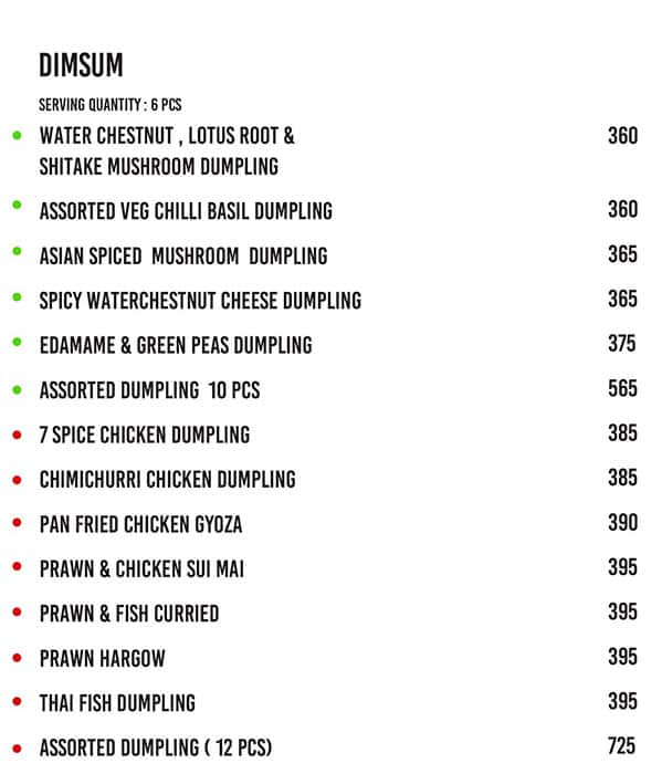 Menu of Chimichurri, Marol, Mumbai