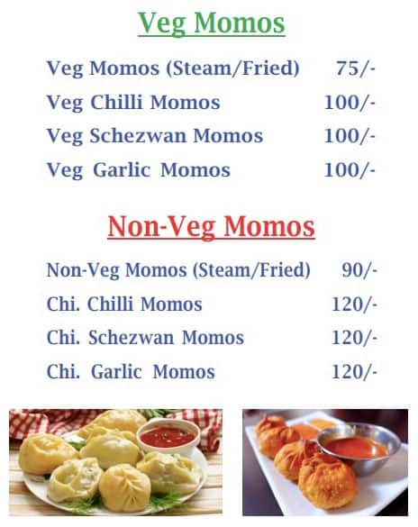 Menu of The Momos Junction, Dhanori, Pune