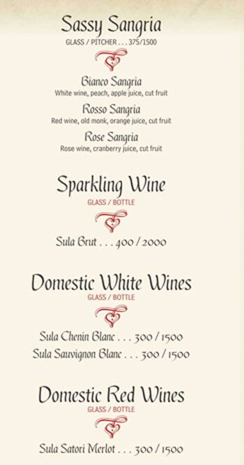 Menu at Revival, Mumbai, 39B