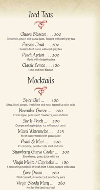 Menu at Revival, Mumbai, 39B