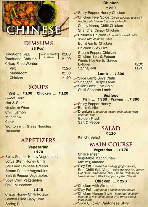 Red Chilli Menu, Menu for Red Chilli, Safdarjung, New Delhi - Zomato