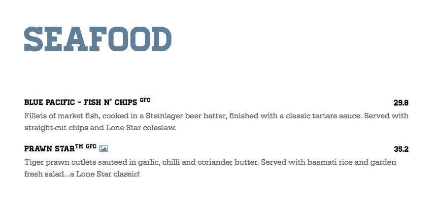 Menu at Lone Star restaurant, Auckland, 223 Green Ln W