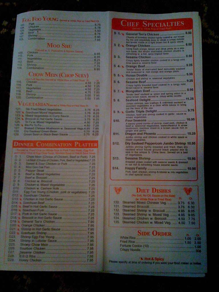 Menu at Ling Express restaurant, Brandon, 803 E Bloomingdale Ave