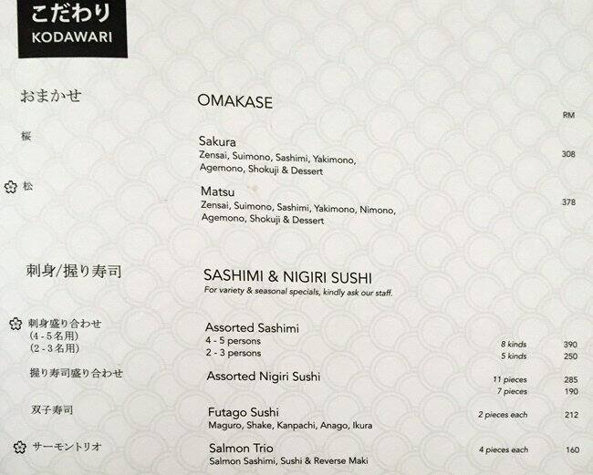 Kampachi Menu, Menu for Kampachi, Bukit Bintang, Kuala Lumpur - Zomato ...