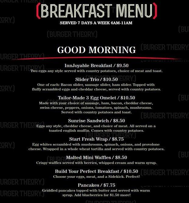 Burger Theory Menu, Menu for Burger Theory, East Phoenix, Phoenix ...